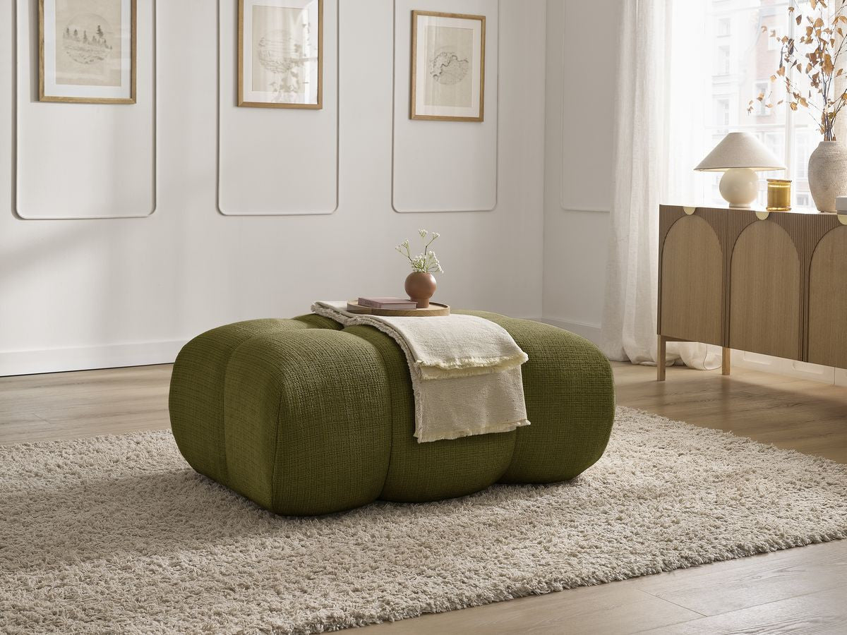 Pouf IVANE tissu texturé | BOBOCHIC